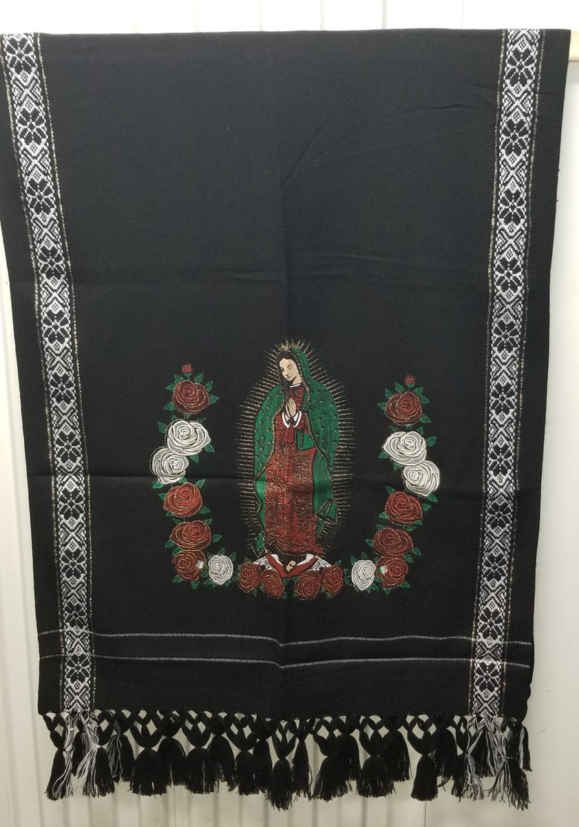 Virgen De Guadalupe Unisex One Size, Zarape Serape Poncho – De Lion Designs
